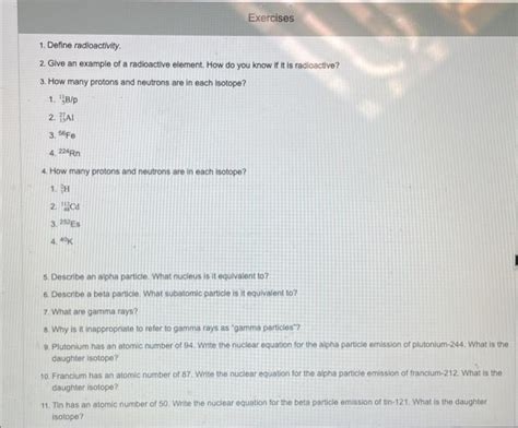 Solved 3 How Many Protons And Neutrons Are In Each Isotope