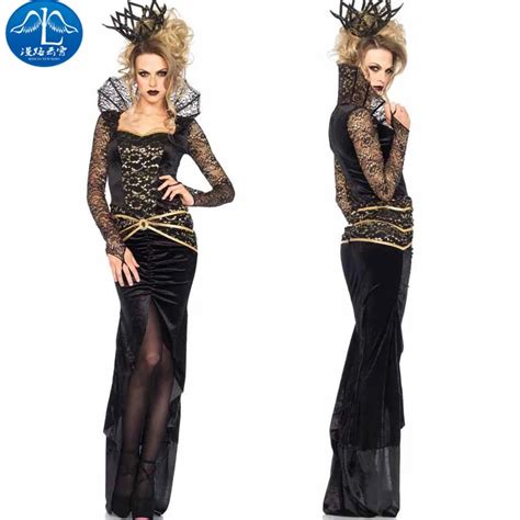 Manluyunxiao 2017 Cosplay Costume Witch Dress Roleplay Black Sexy Women