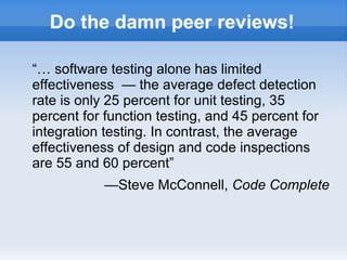Documenting Code Patterns And Anti Patterns NLPW 2016 PPT