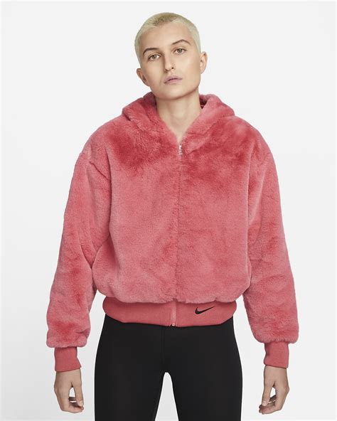 Nike Sportswear Essentials Womens Faux Fur Jacket Nike Si