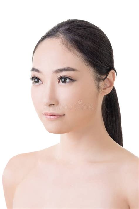 Beauty Asian Woman Face Portrait Beautiful Spa Model Girl With Stock