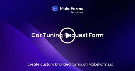 Car Tuning Request Form