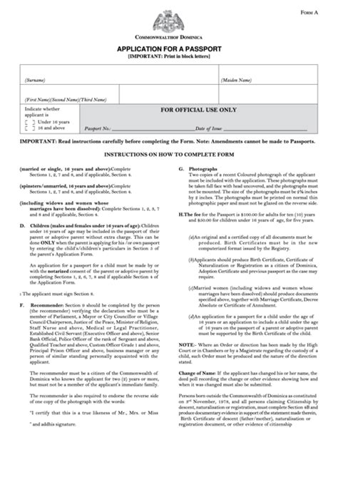 Belize Passport Application Form 2014 Printable Form 2024
