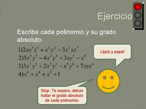 Grado De Expresiones Algebraicas Grado Absoluto Y Grado