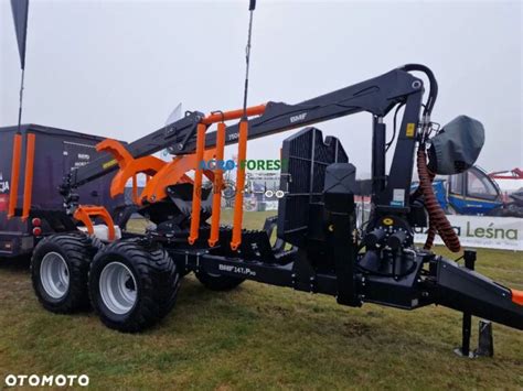 BMF 14T2 PRO 750HP Przyczepa Leśna Zrywkowa NOWA Zuraw 7 5m