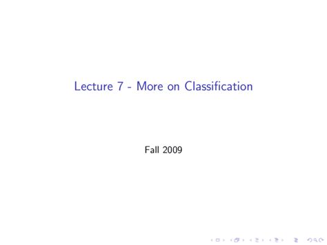 More On Classification Notes On Computer Vision Cap 5415 Docsity