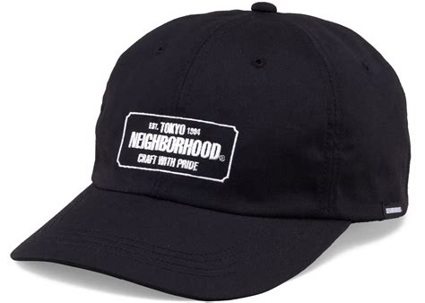 Neighborhood Dad Cap Black Fw22 Us