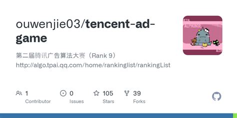 Github Ouwenjie03tencent Ad Game 第二届腾讯广告算法大赛（rank 9） Algo