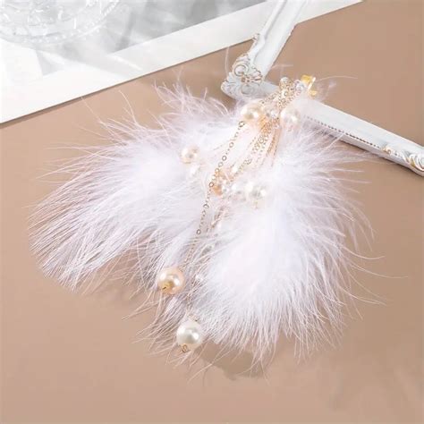 Faux Pearl Decor Fluffy Hair Clip Elegant Duckbill Barrette Temu