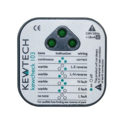 Kewtech Kewcheck 103 Socket Checker