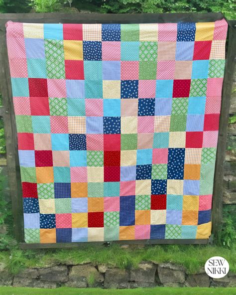 How To Sew A Double Sided Patchwork Blanket Sew Nikki