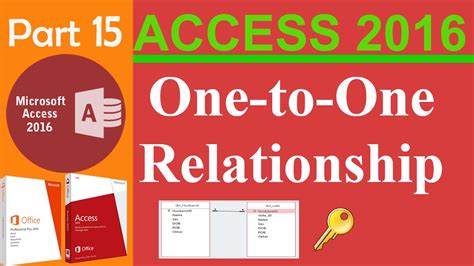 15 Ms Access 2016 Create One To One Relationship Youtube