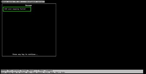 Ssh User Mapping Failed