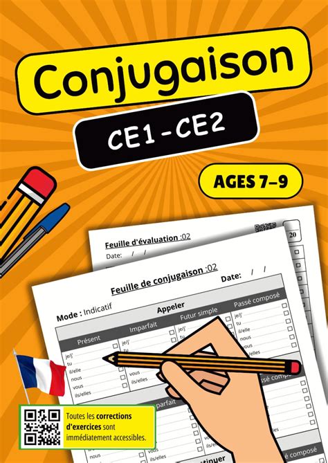 Conjugaison Ce1 Ce2 Cahier Dexercices Complet Pour Maîtriser Les
