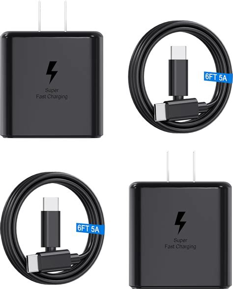 Cargador superrápido Samsung de 45 W tipo C USB C paquete de 2 para