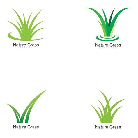 Premium Vector Nature Grass Logo Design Vector Creative Grass Logo