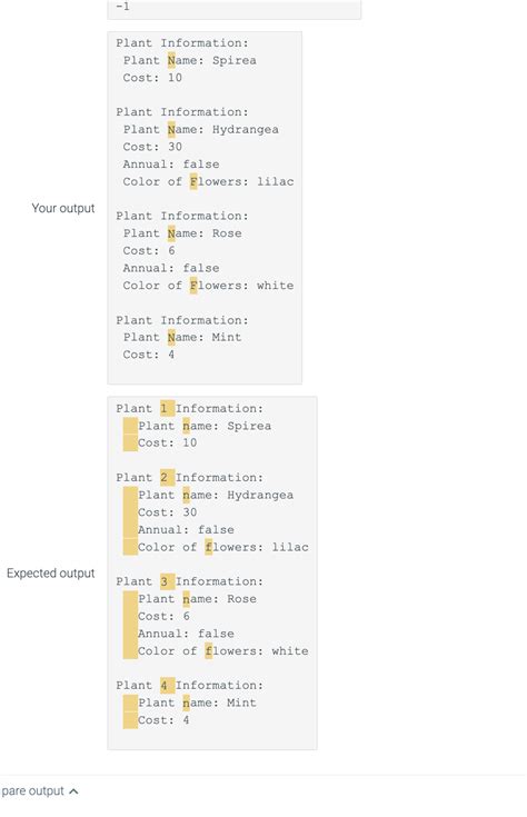 Solved PYTHON I WANT CODE TO SAY PLANT INFORMATION I Chegg