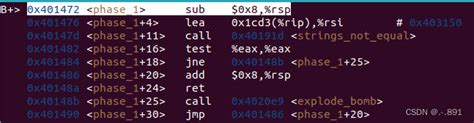 Csapp Bomb Lab 题解（含secretphase进入方法和答案）bomblab Secret Phase Csdn博客