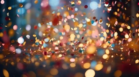 Premium AI Image | Colorful Confetti Celebration Bokeh 91