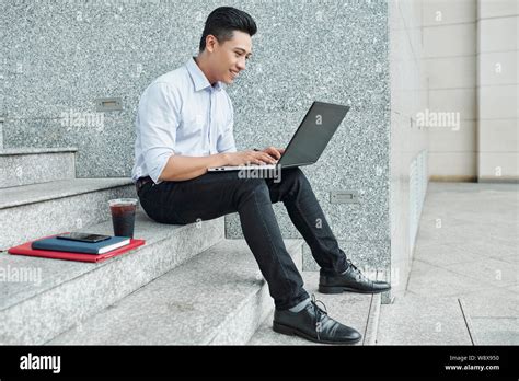 Software Developer Sitting Laptop Computer Hi Res Stock Photography And
