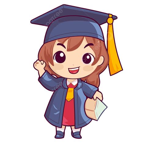卒業女の子キャラクター漫画漫画イラスト ベクターイラスト画像とpngフリー素材透過の無料ダウンロード Pngtree
