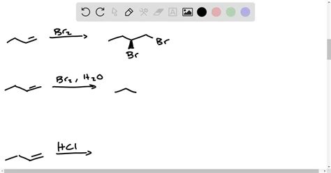 Solved Write Structural Formulas For The Products That Form When 1 Butene Reacts With Each Of