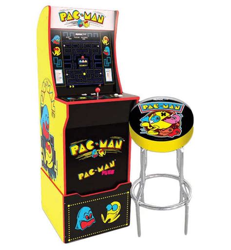 Arcade1up Mini Pac Man Arcade Cabinet With Riser Stool And Light Up