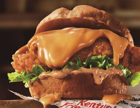 Sauce On Kfc Spicy Chicken Sandwich At Carl Cohn Blog