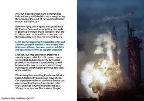 Satellite Mobility World Magazine Interview W Lynk Rastspacemobile