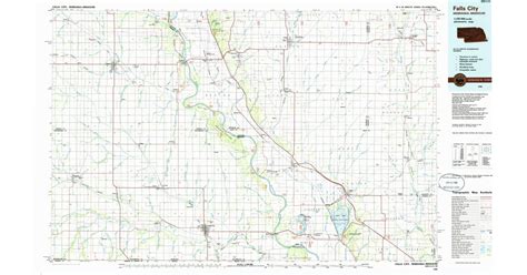 1986 Map Of Falls City Ne — High Res Pastmaps