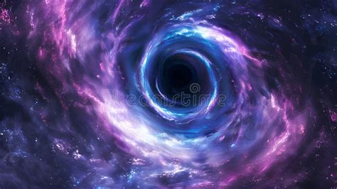 Abstract Cosmic Time Warp With Swirling Vortex And Dynamic Swirls Stock Illustration