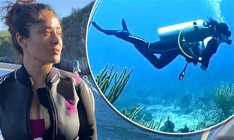 Salma Hayek 55 Shows Off Her Gorgeous Curves In A Wetsuit And Busty