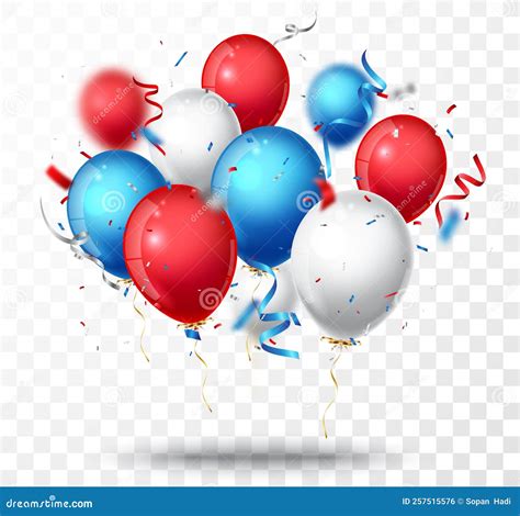 Palloncini Rossi Blu E Argento Con Fondo Colorato Per Cartelli Di
