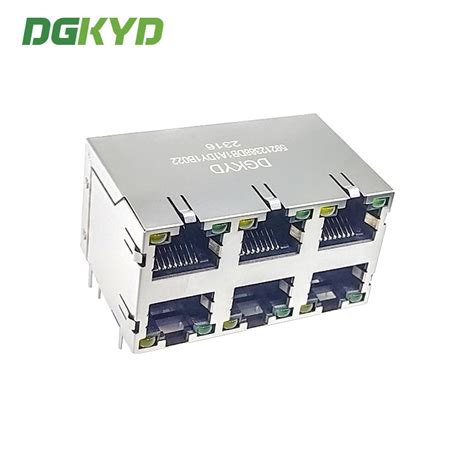Dgkyd59212388db1a1dy1b022 Rj45 Ethernet Socket 2x3 Port 8p8c Modular