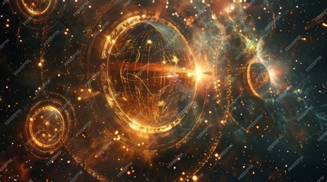 Radiant Celestial Bodies Cast Intricate Patterns On Void Wallpaper
