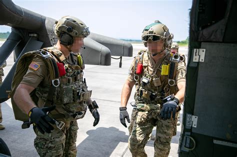 Us Special Forces Conduct Military Free Fall Airborne Operations In