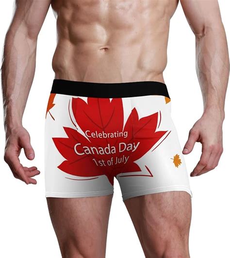 Canada Day 1st Of July Maple Leaf Mens Boxer Briefs Underwear For Men