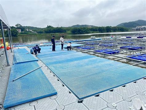 Durable Plastic Modular Pontoon Floating Walkway Bridge Hdpe Floating