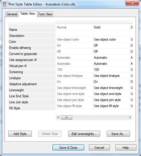 Autocad Plot Style File Resurst