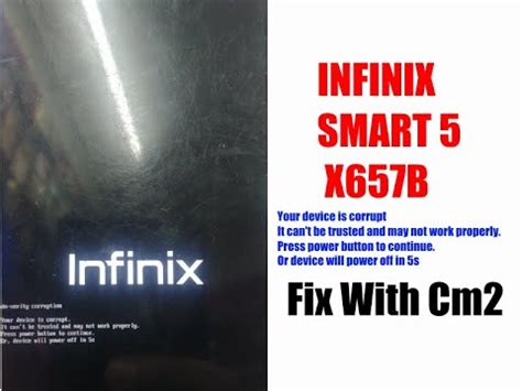 INFINIX SMART X B Dm Verity Corruption Fix With Cm YouTube