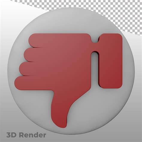 Premium Psd 3d Render Thumb Up And Down Icon
