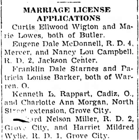 Marriage License