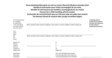 Vollmacht Mit Mutter Reisendes Kind Tccgyj Pdf DocDroid
