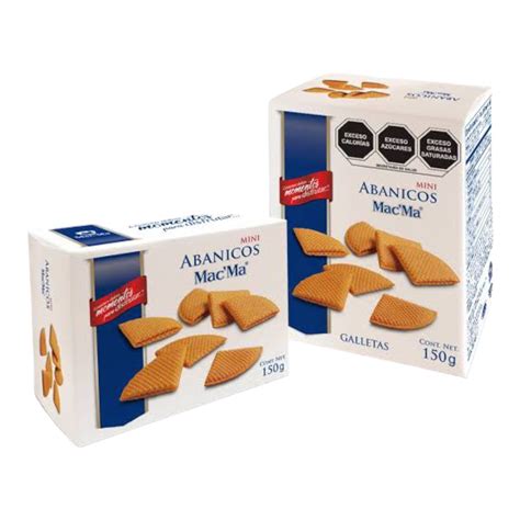 Macma Galletas Mini Abanicos Paquete Con 150g Caja Con 12 Paquetes 12
