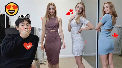 Babefriends Reaction To My Sexy Dresses Outfit Haul Date GRWM AMWF Couple VLOG YouTube