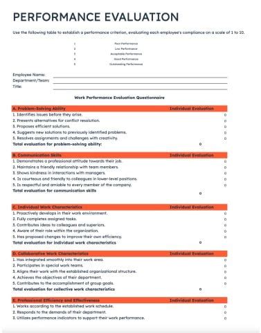 Safety Performance Evaluation Template Prntbl Concejomunicipaldechinu