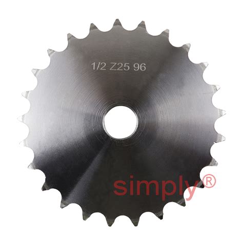 25 Tooth 08b Duplex Pilot Bore Sprocket For 1 2 Inch Pitch Chain Simply