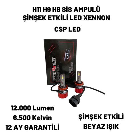 Fiat Egea Cross Tamir Kitli 2023 H11 Sis Far Ampulü Csp Led Xenon Beyaz Renk Fiyatları Ve