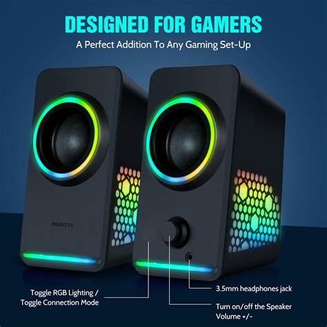 Heanttv Altavoces De Computadora Altavoces De Juegos De Pc De
