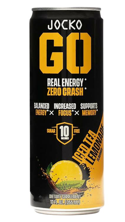 Jocko Fuel Iced Tea Lemonade Energy Drinks 12oz 12pack Impact Guns